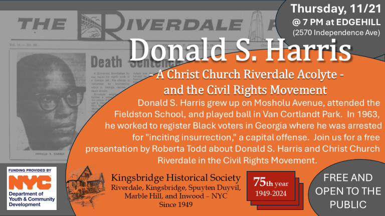 Donald S. Harris – A Christ Church Riverdale Acolyte – and the Civil ...